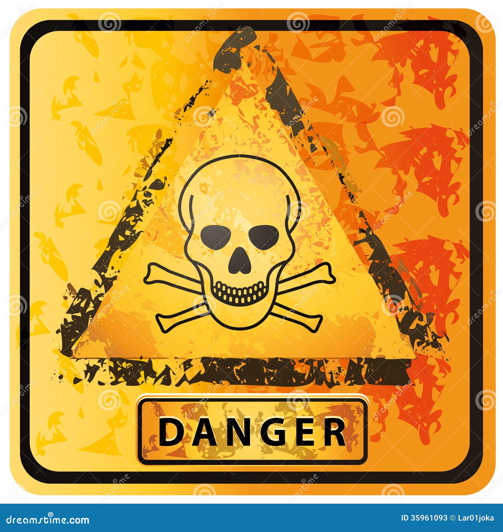 Danger signal stock vector. Illustration of black, manage - 35961093