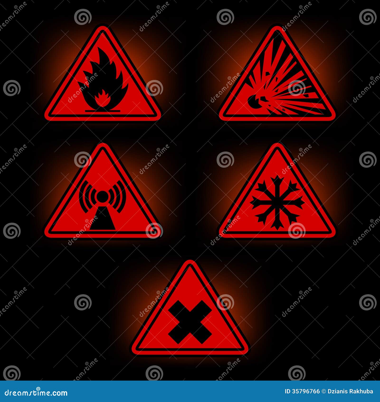 Danger signs stock vector. Illustration of danger, sign - 35796766