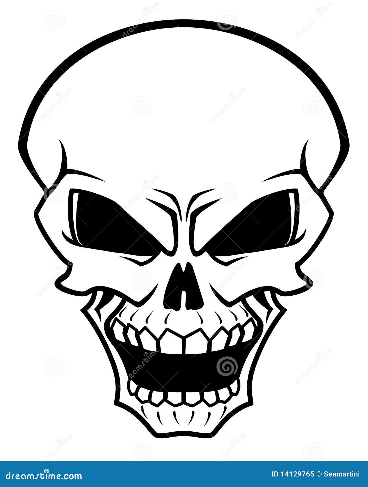 Danger skull stock vector. Illustration of pattern, anatomy - 14129765