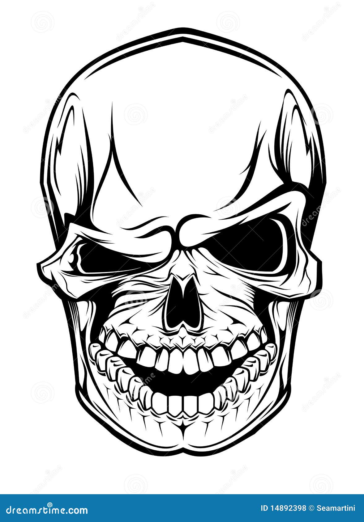 Danger skull stock vector. Illustration of face, element - 14892398