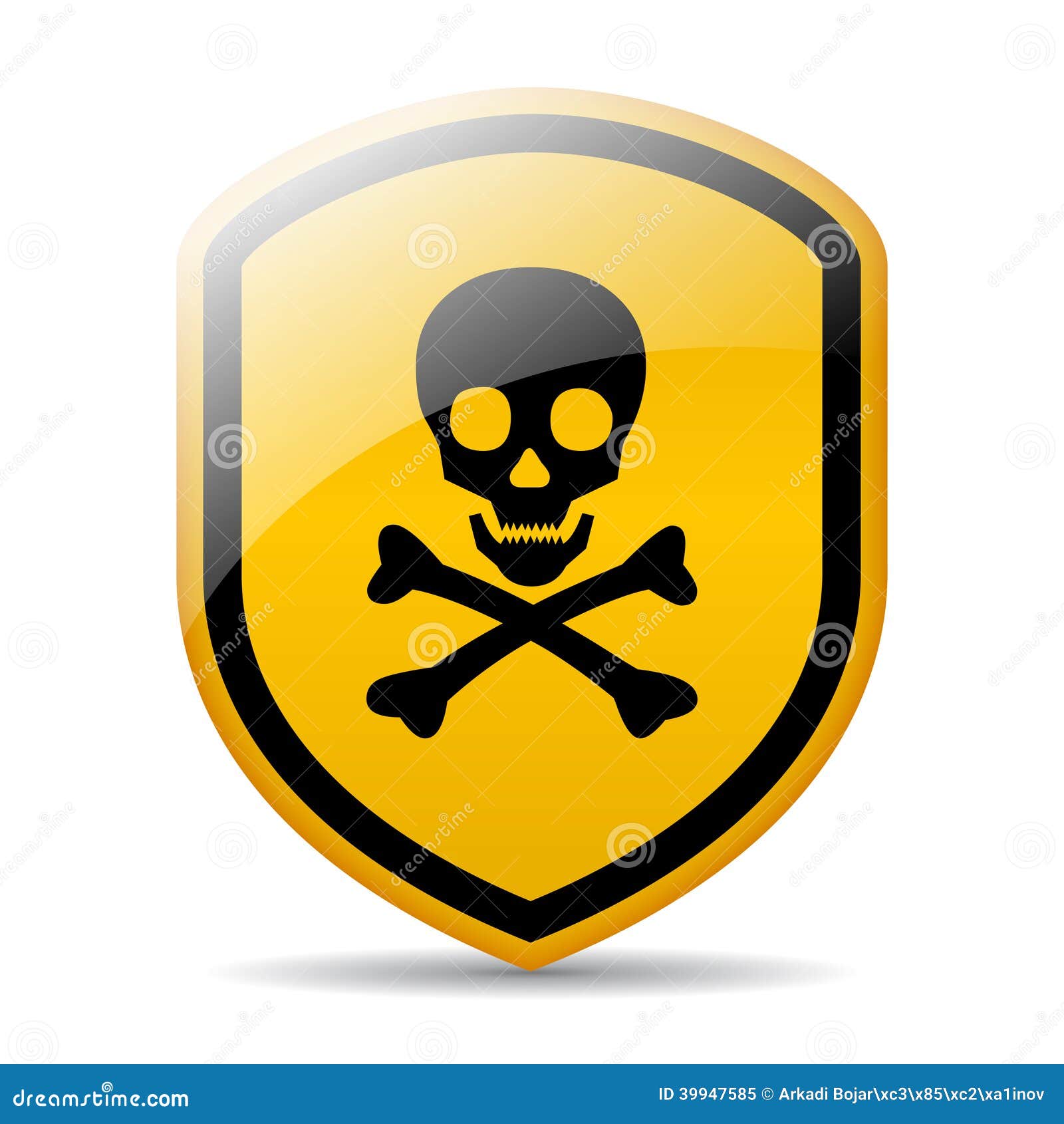 Danger Skull Warning Death Symbol Vector Illustration | CartoonDealer ...