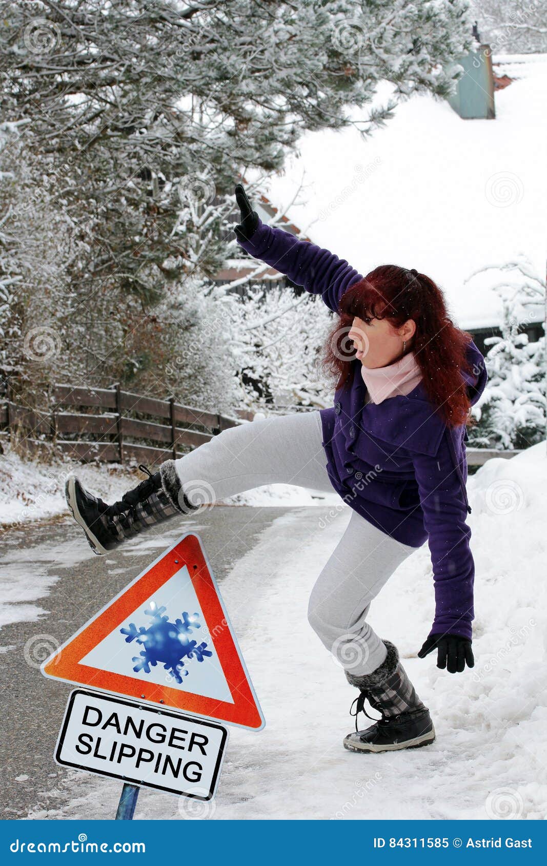 Danger Slipping - Accident Danger in Winter Stock Image - Image of ... Danger Slipping - Accident Danger in Winter Stock Image - Image of ...