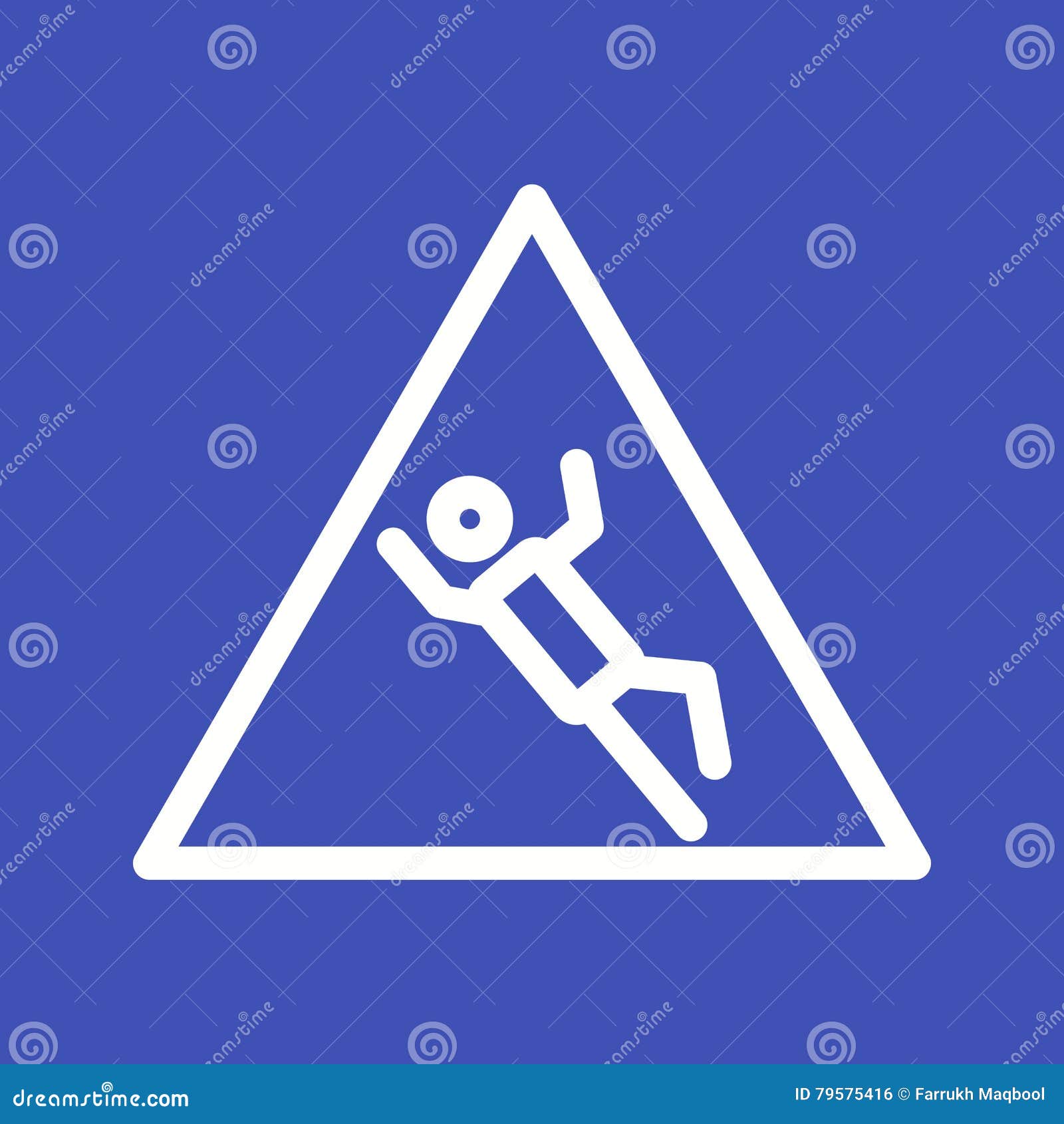 Danger of Slipping stock vector. Illustration of attention - 79575416