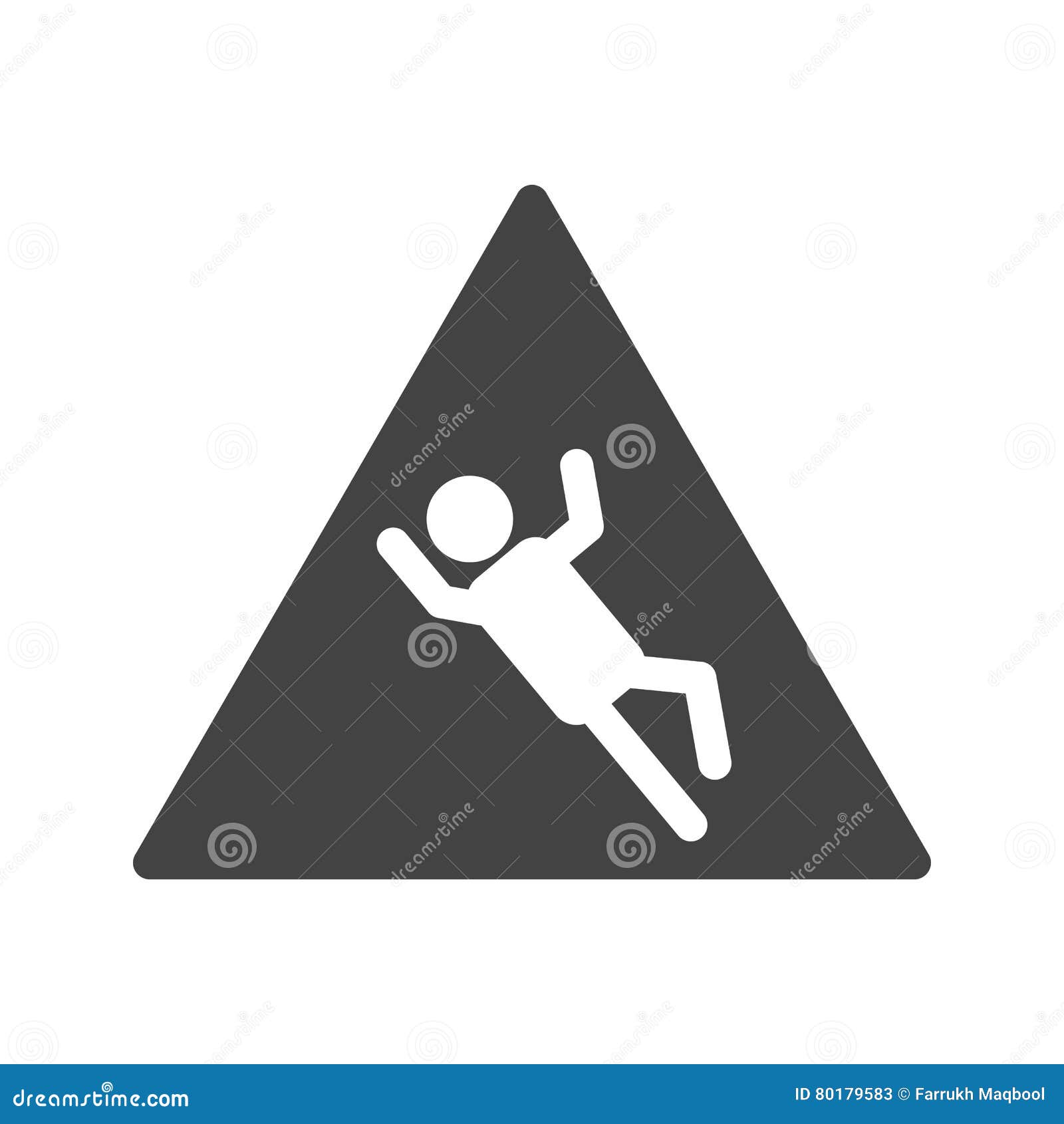 Danger of Slipping stock vector. Illustration of warning - 80179583