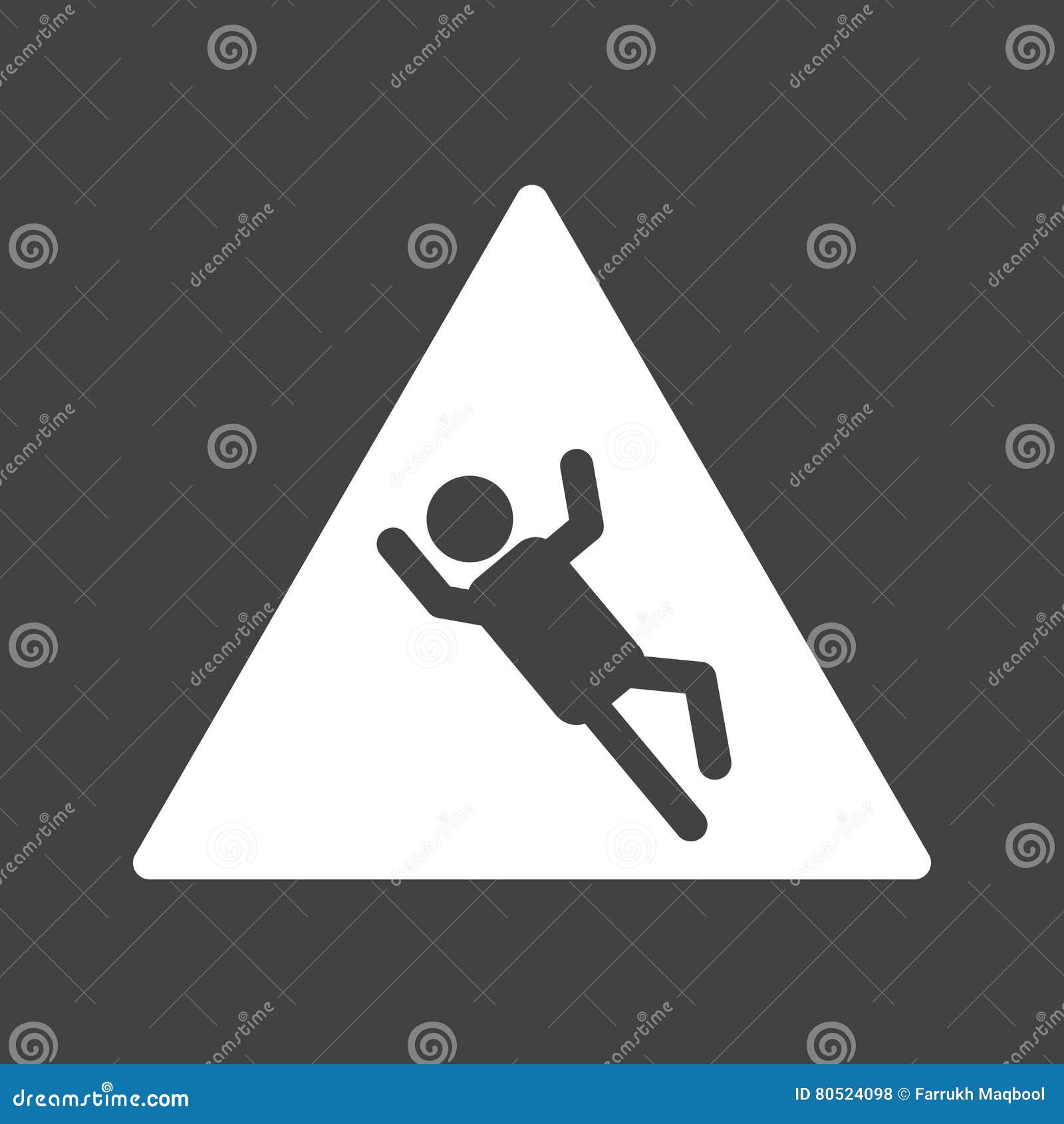 Danger of Slipping stock vector. Illustration of icon - 80524098
