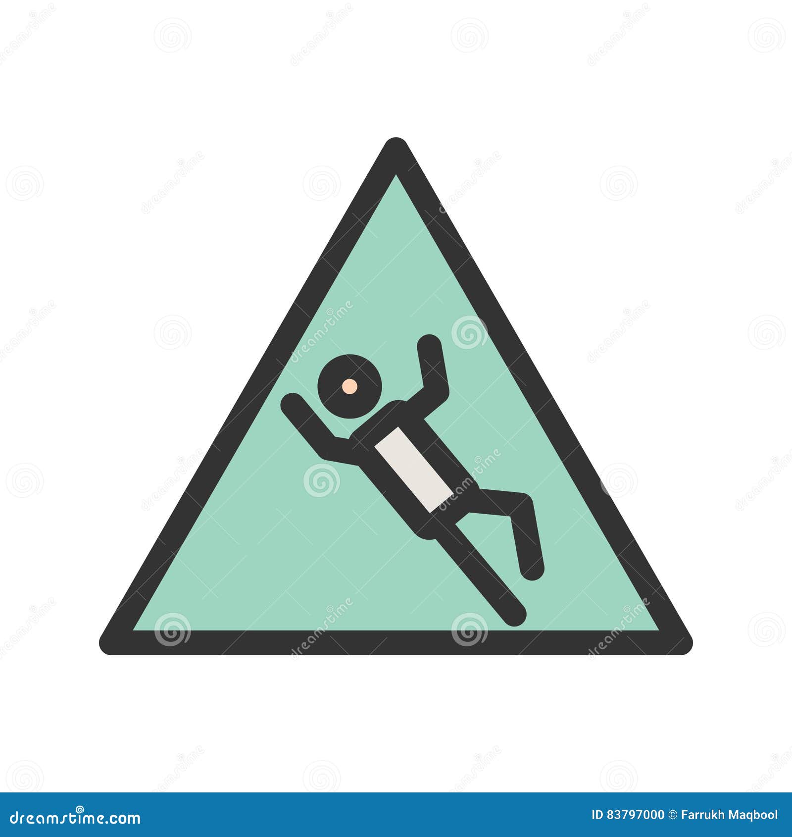 Danger of Slipping stock vector. Illustration of safety - 83797000