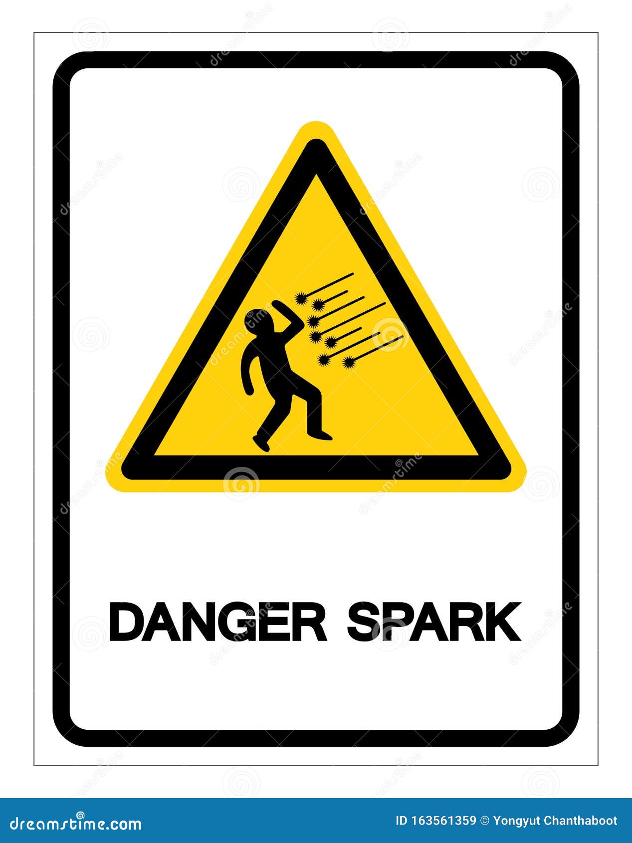 Danger Spark Symbol Sign, Vector Illustration, Isolate on White ...