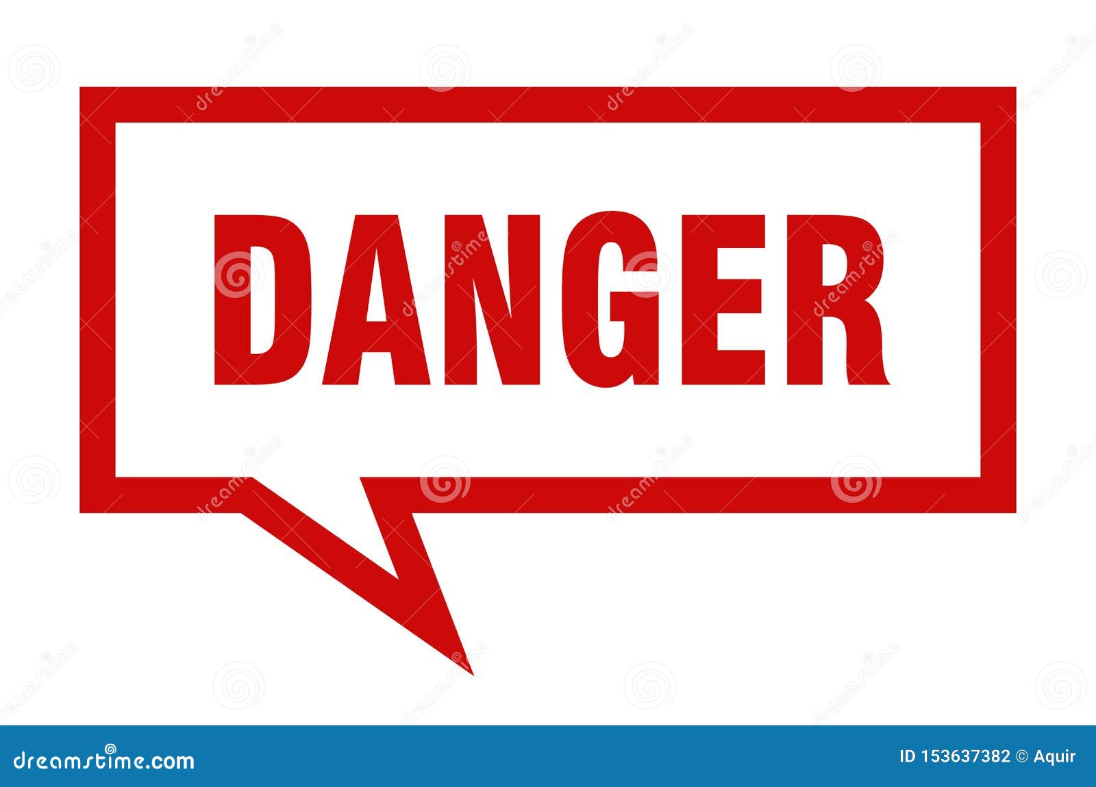 Danger speech bubble. stock vector. Illustration of template - 153637382