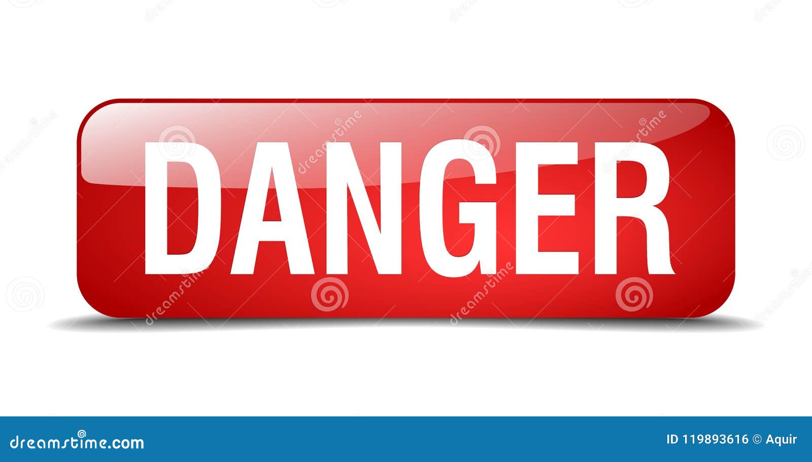 Danger button stock vector. Illustration of note, banner - 119893616