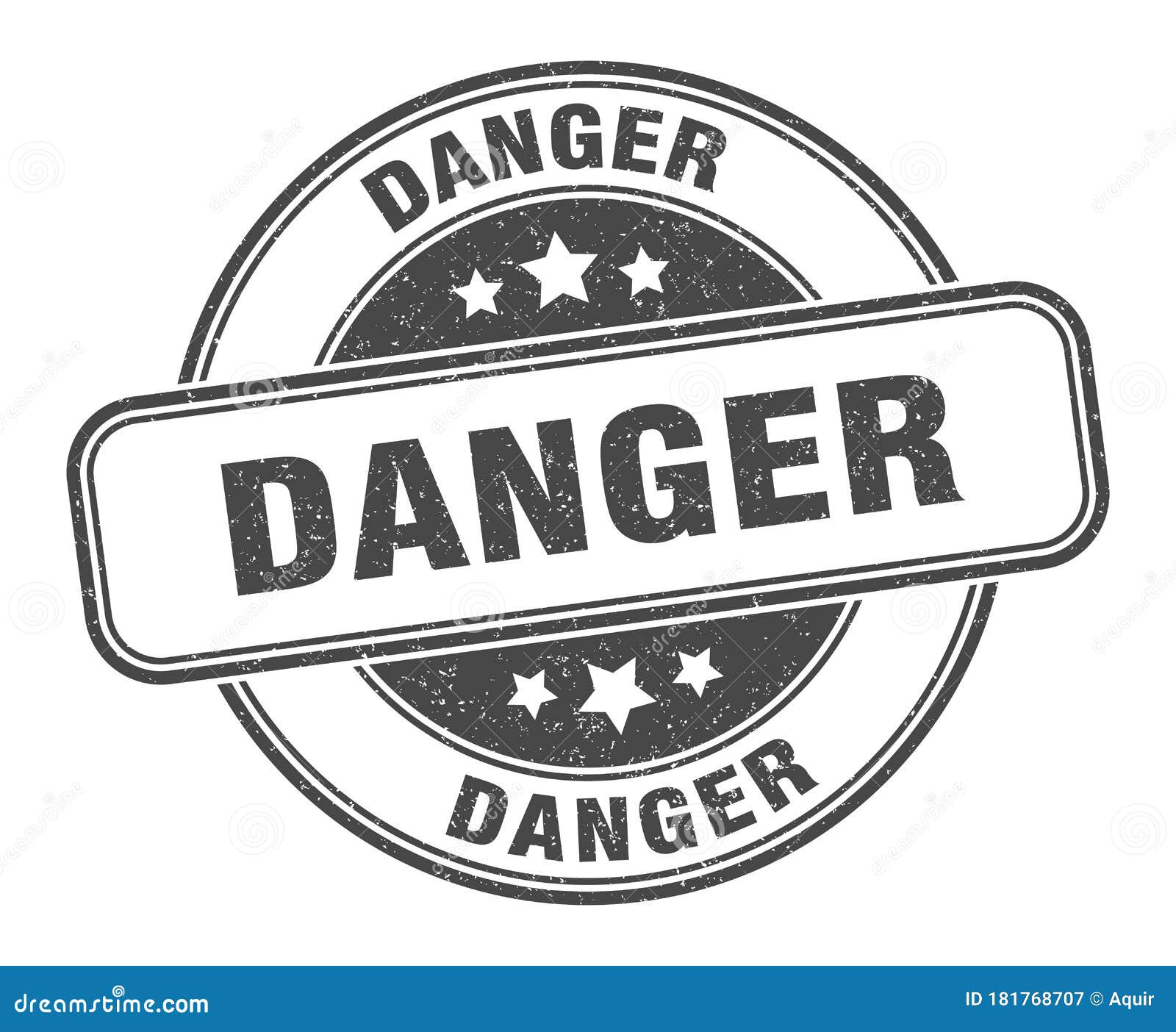Danger Stamp. Danger Round Grunge Sign Stock Vector - Illustration of ...