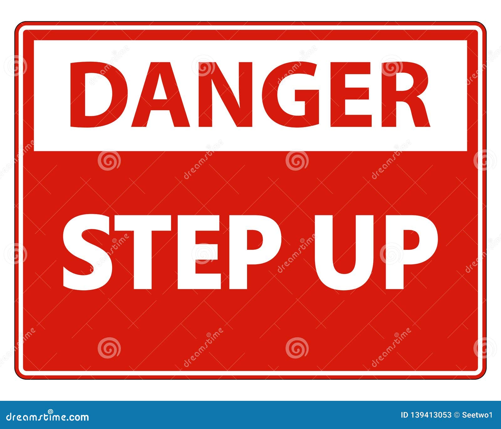 Symbol Danger Step Up Wall Sign on White Background Stock Vector ...