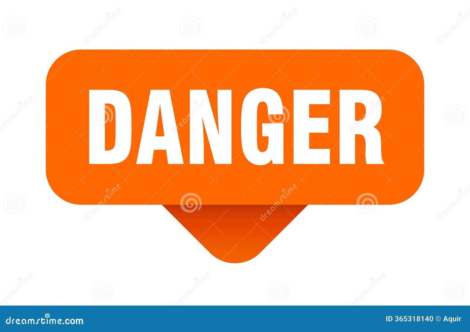 Danger Sticker. Cartoon Vector | CartoonDealer.com #153888439