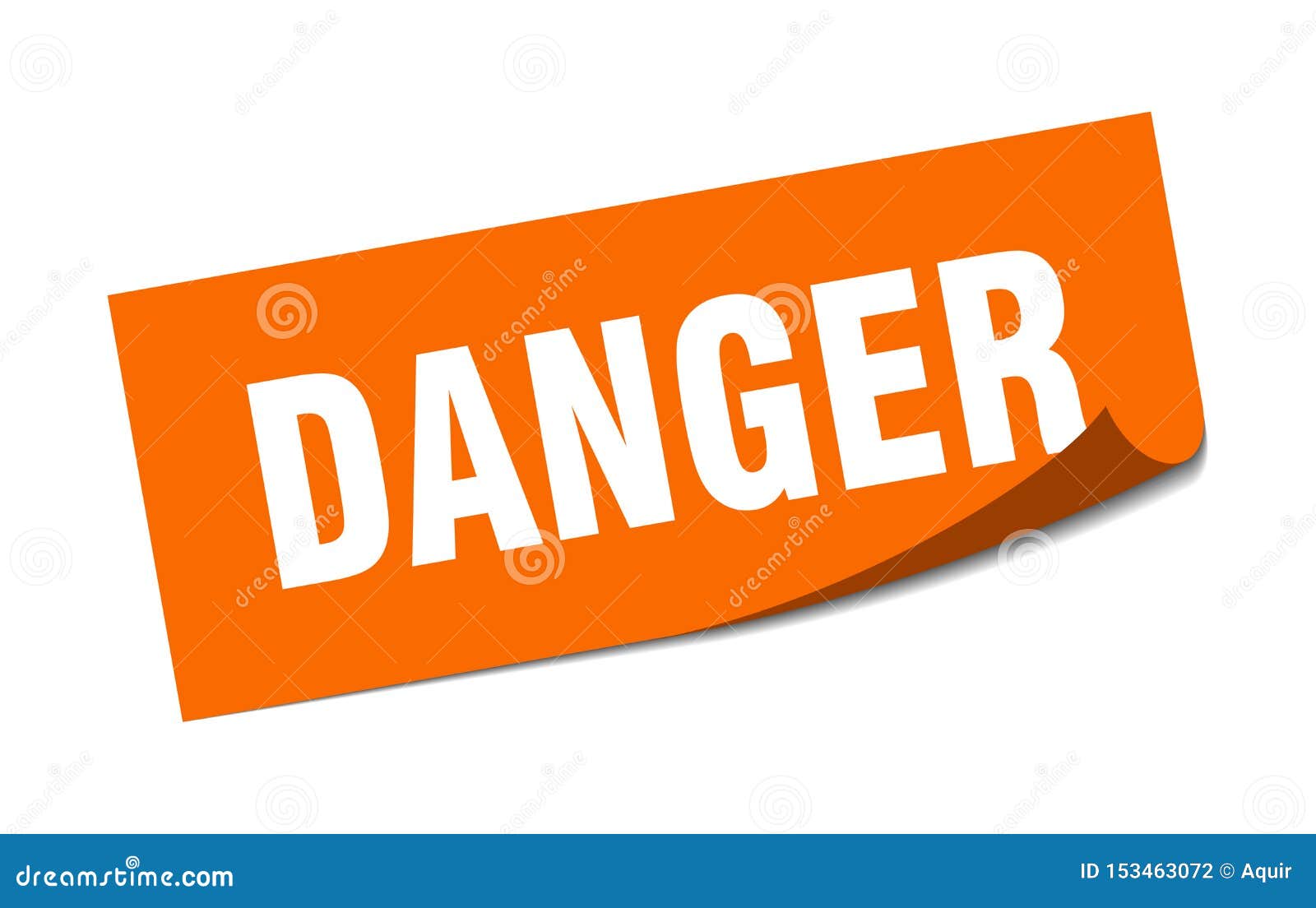 Danger sticker. stock vector. Illustration of badge - 153463072