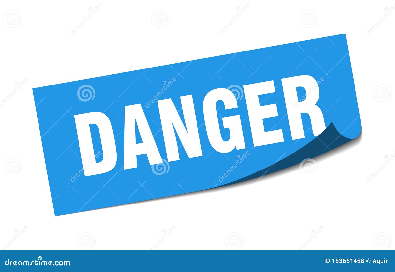 Danger sticker. stock vector. Illustration of banner - 153651458