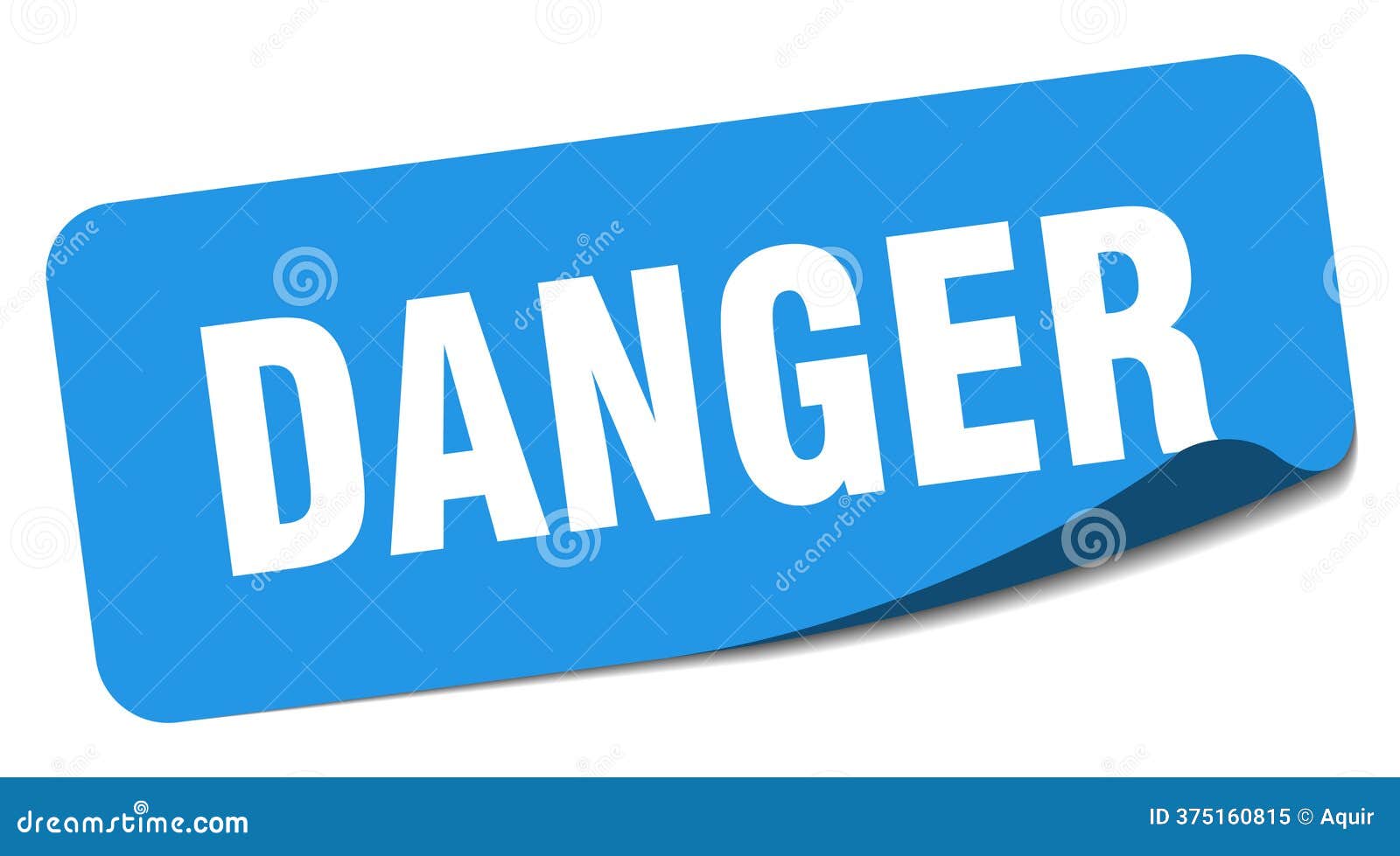 Danger Sticker. Danger Sign On Transparent Background Cartoon Vector ...
