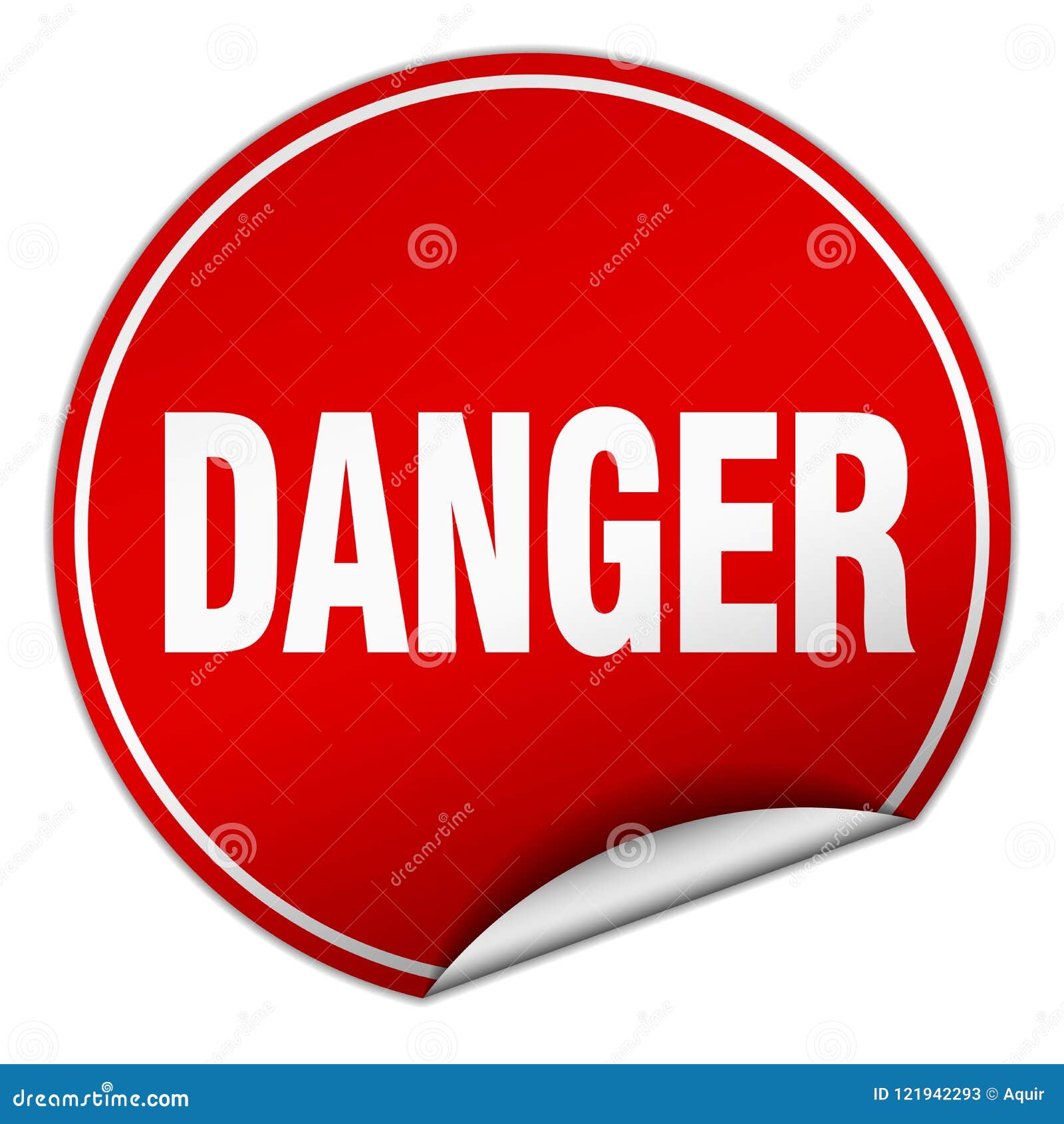 Danger sticker stock vector. Illustration of sticker - 121942293