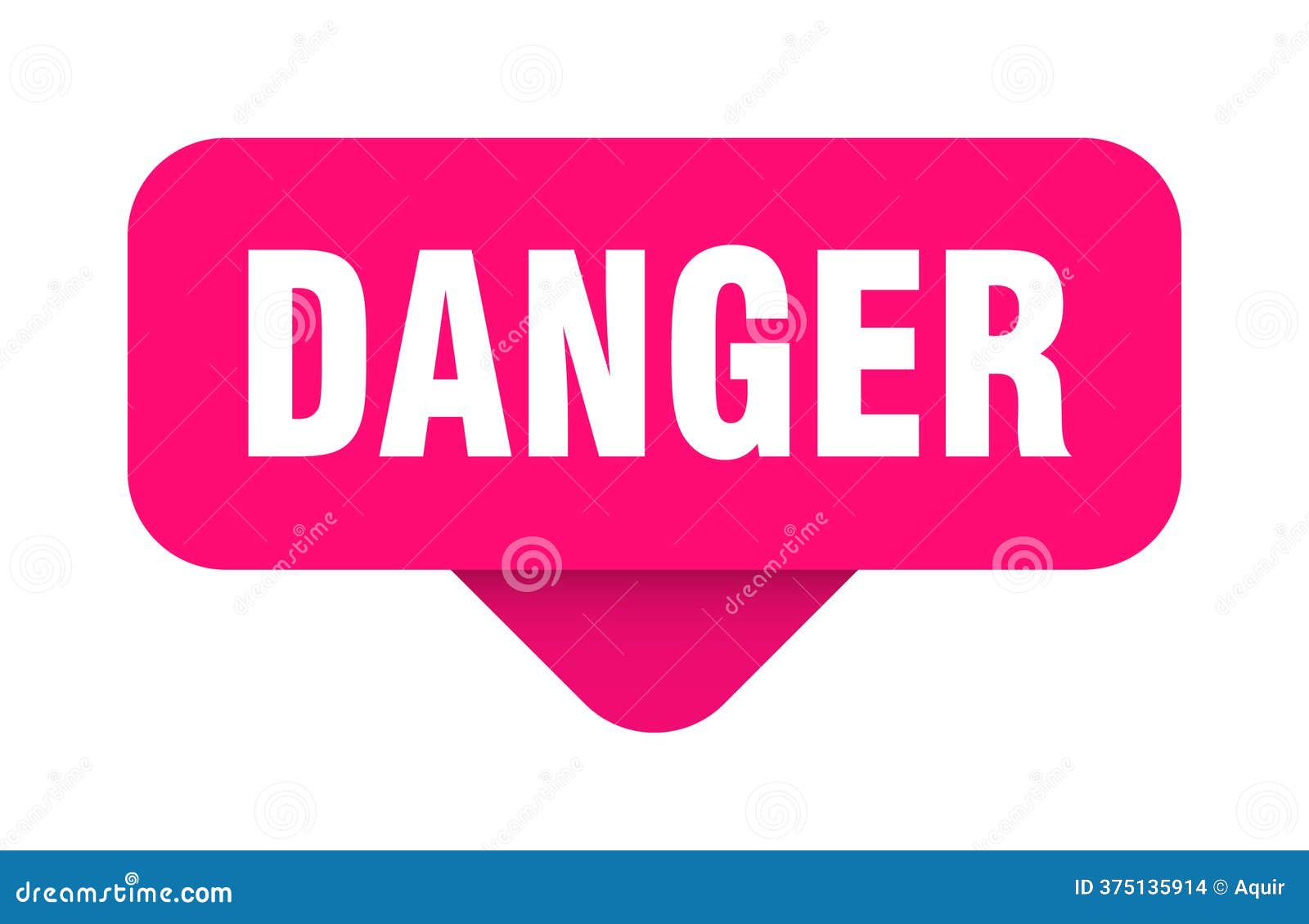 Danger Sticker. Danger Sign On Transparent Background Cartoon Vector ...