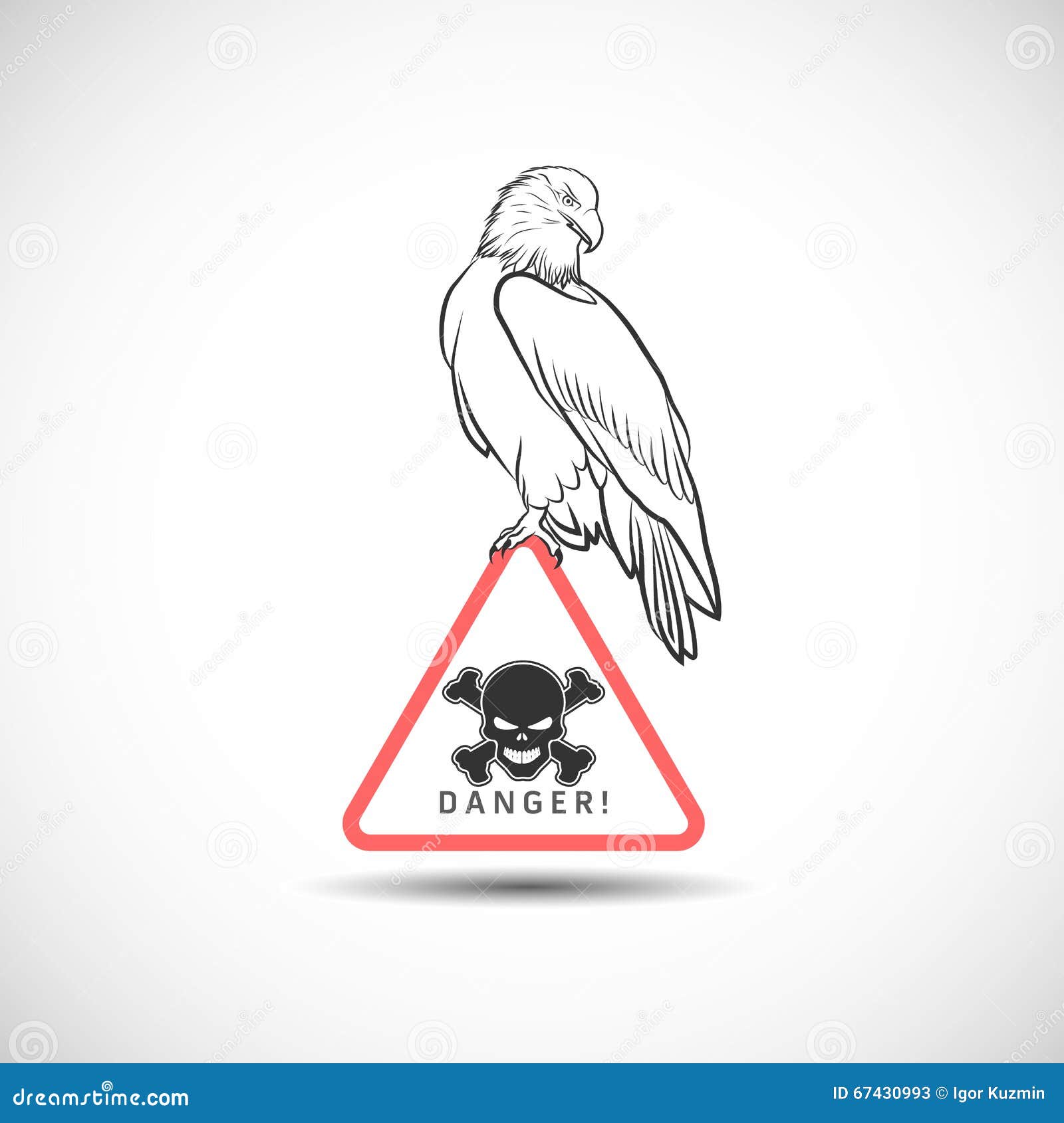 Danger symbol stock vector. Illustration of beak, hazard - 67430993