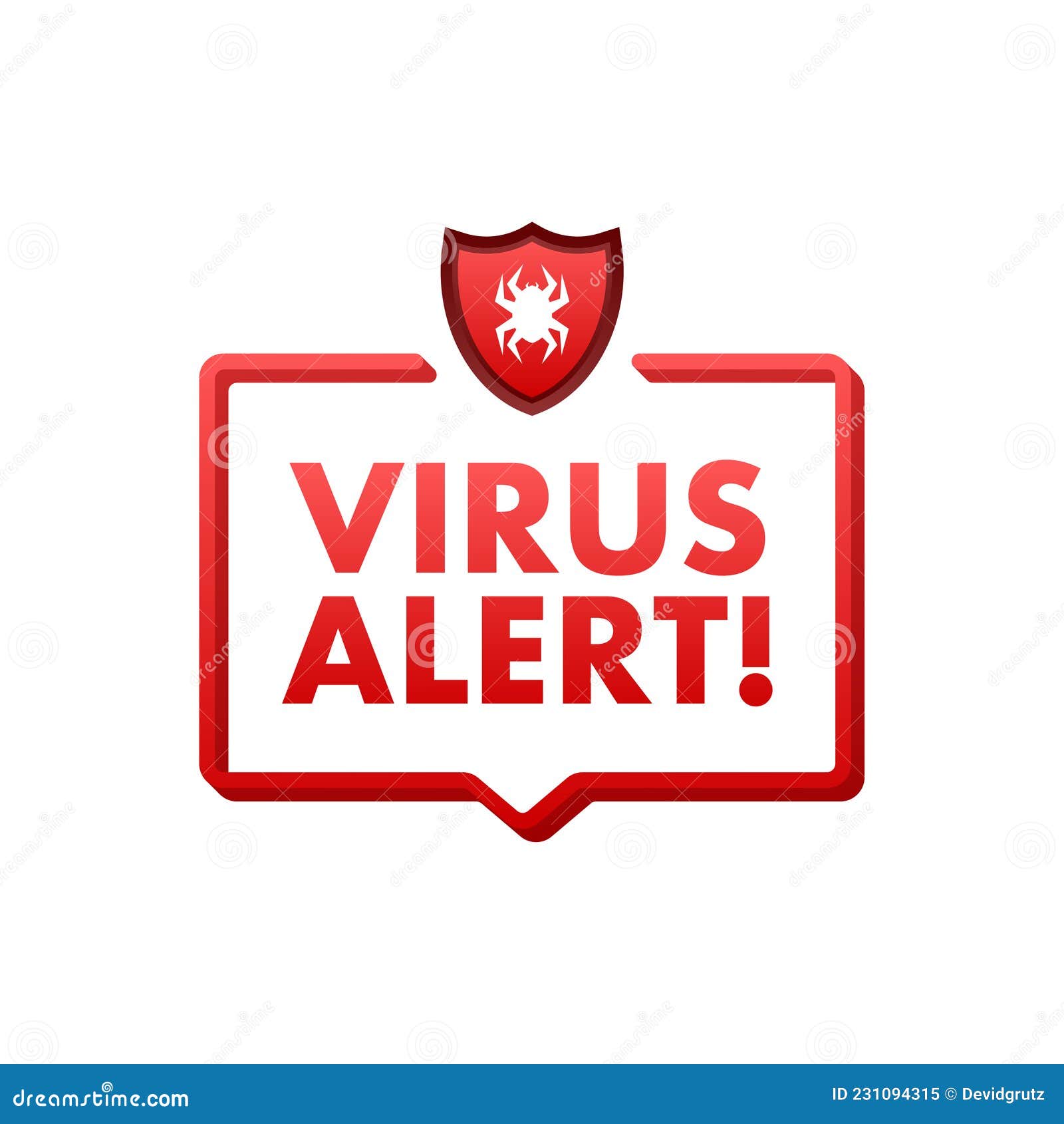 Danger Symbol Vector Illustration. Virus Protection. Computer Virus ...