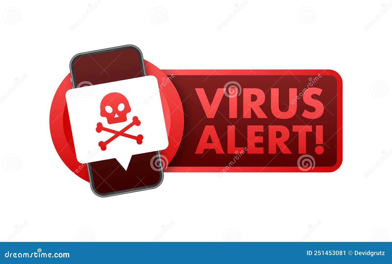 Danger Symbol Vector Illustration. Virus Protection. Computer Virus ...