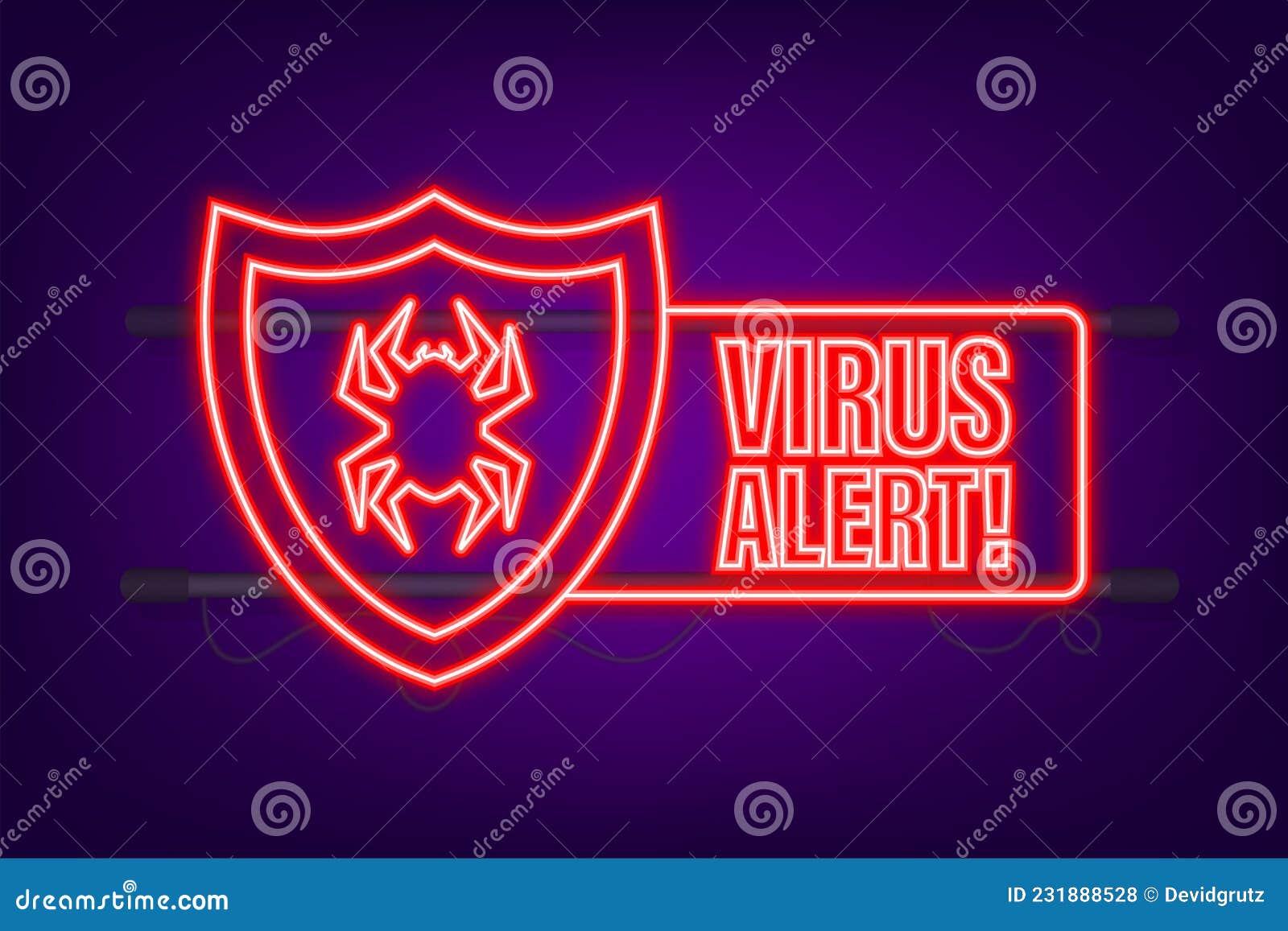 Danger Symbol Vector Illustration. Virus Protection. Computer Virus ...