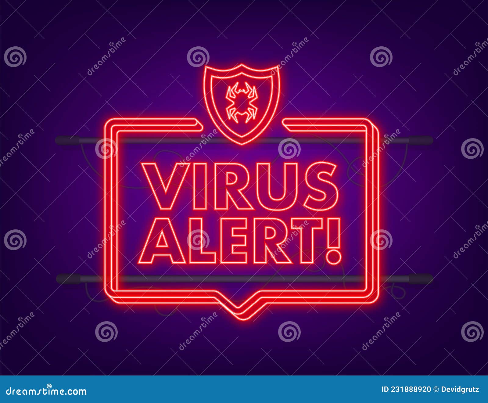 Danger Symbol Vector Illustration. Virus Protection. Computer Virus ...