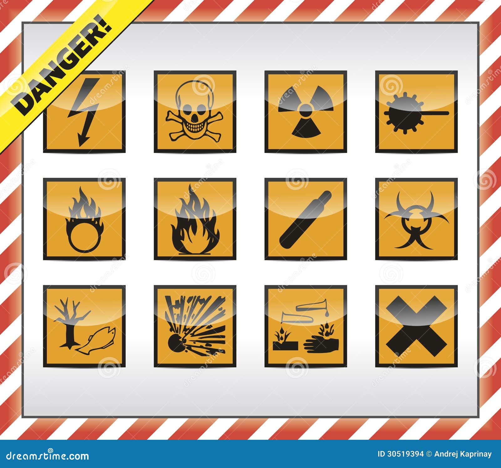 Danger symbols stock vector. Illustration of icon, error - 30519394