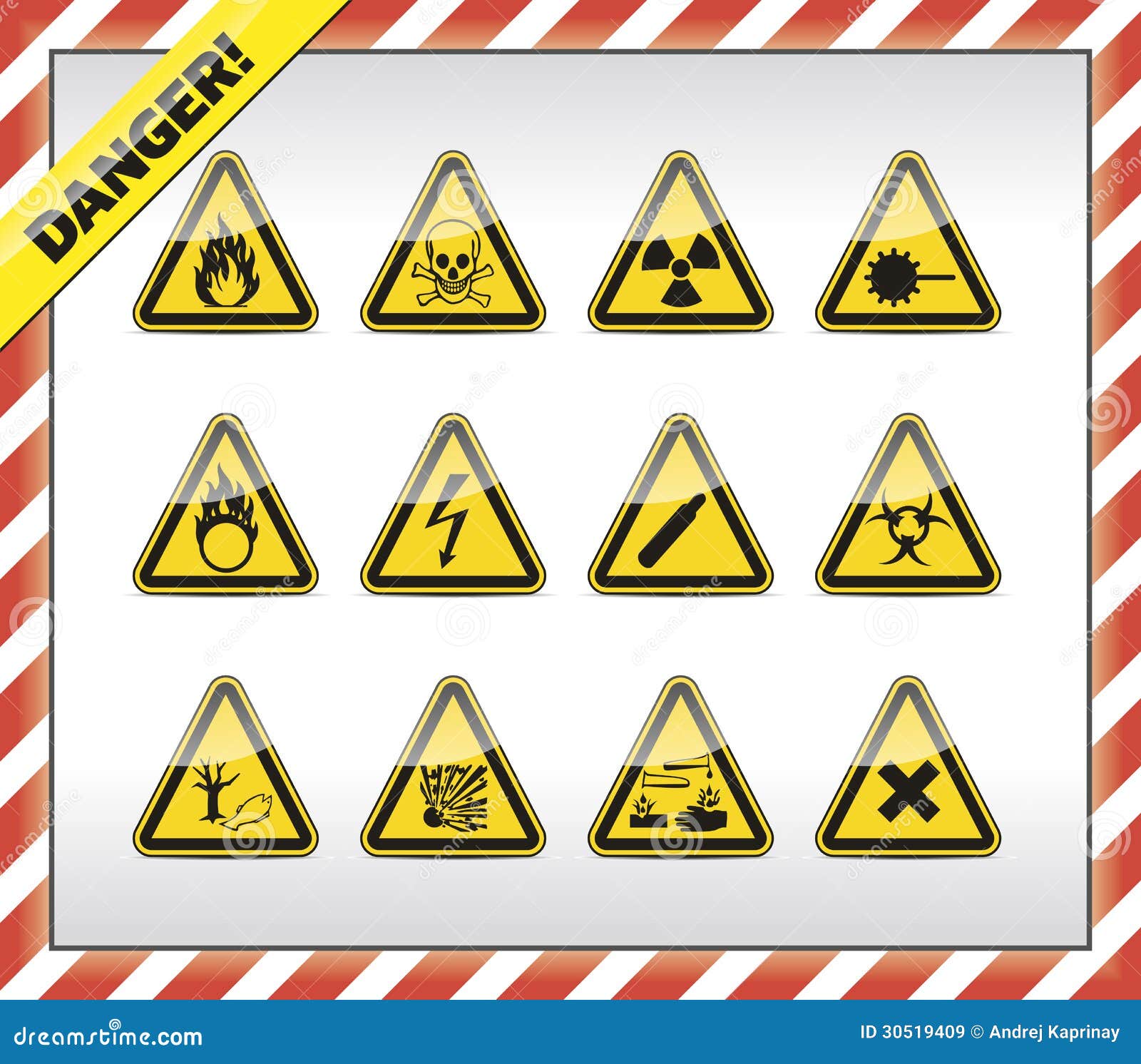 Danger symbols stock vector. Illustration of icon, explosive - 30519409