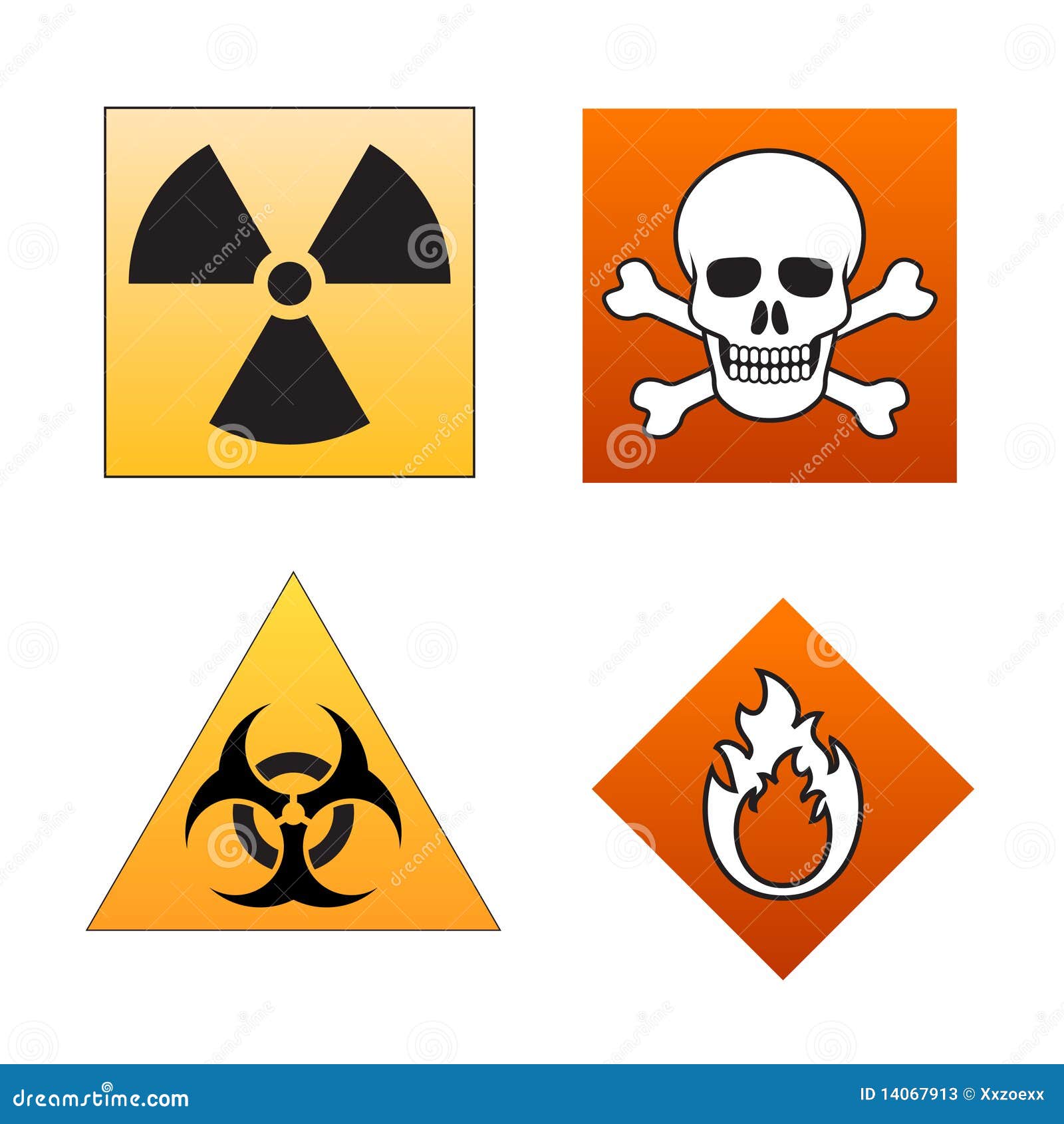 Danger symbols and signals stock vector. Illustration of dangerous ...