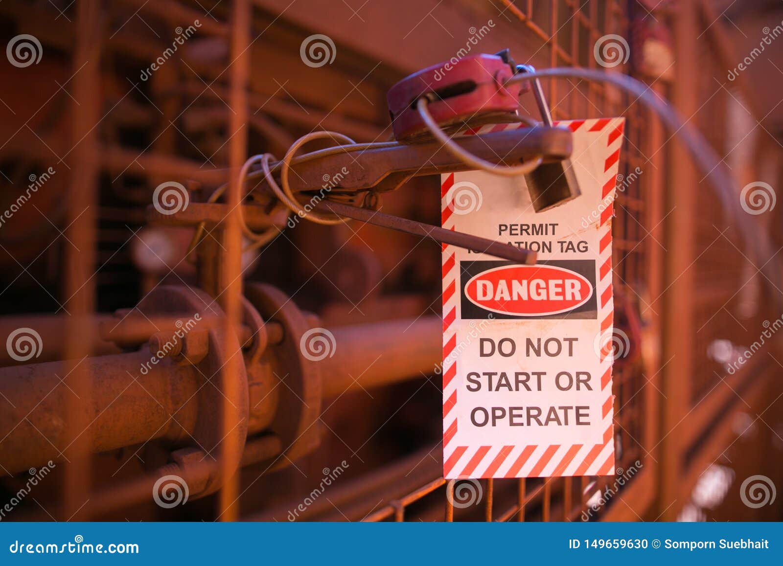 Danger Tag Permit Operation Do Not Start or Operate the this Equipment ...