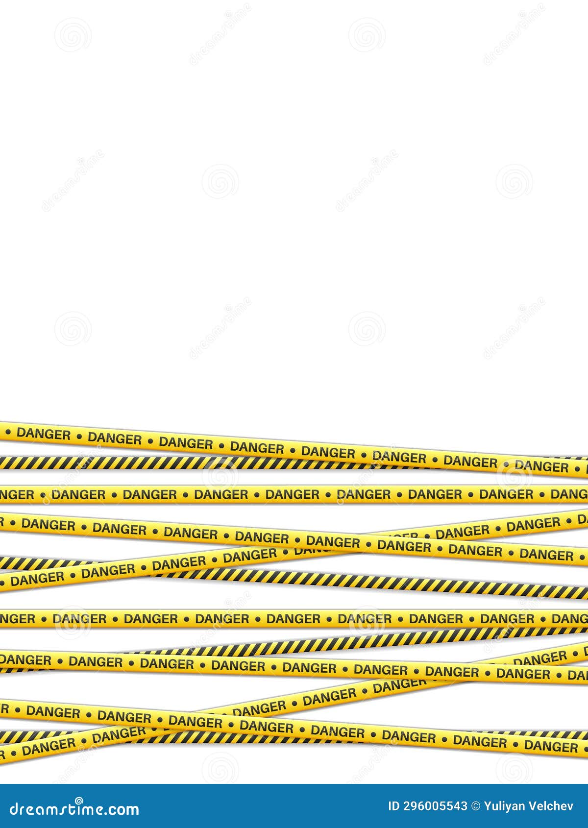 Danger Tape Vector. Red And White. Warning Tape Strips. Realistic ...