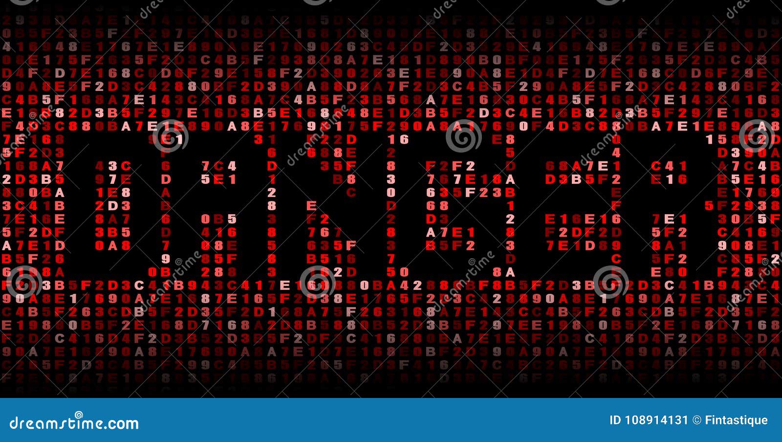 Danger Text on Hex Code Illustration Stock Illustration - Illustration ...