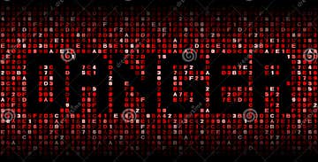 Danger Text on Hex Code Illustration Stock Illustration - Illustration ...