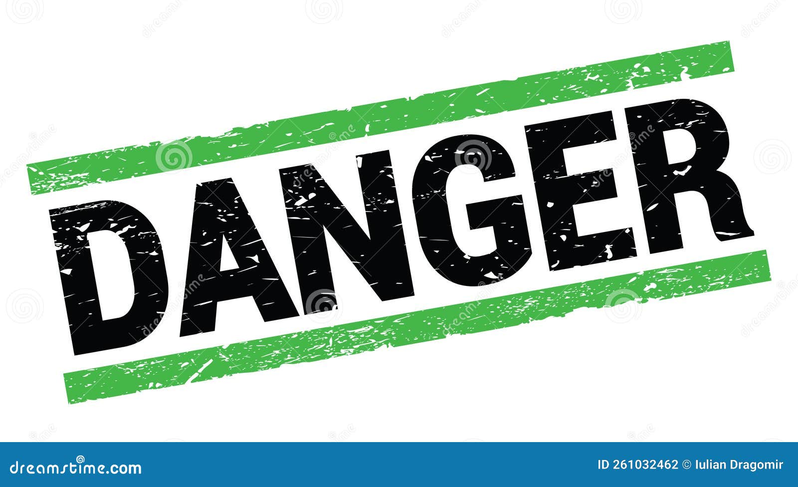 DANGER Text on Green Rectangle Stamp Sign Stock Illustration ...