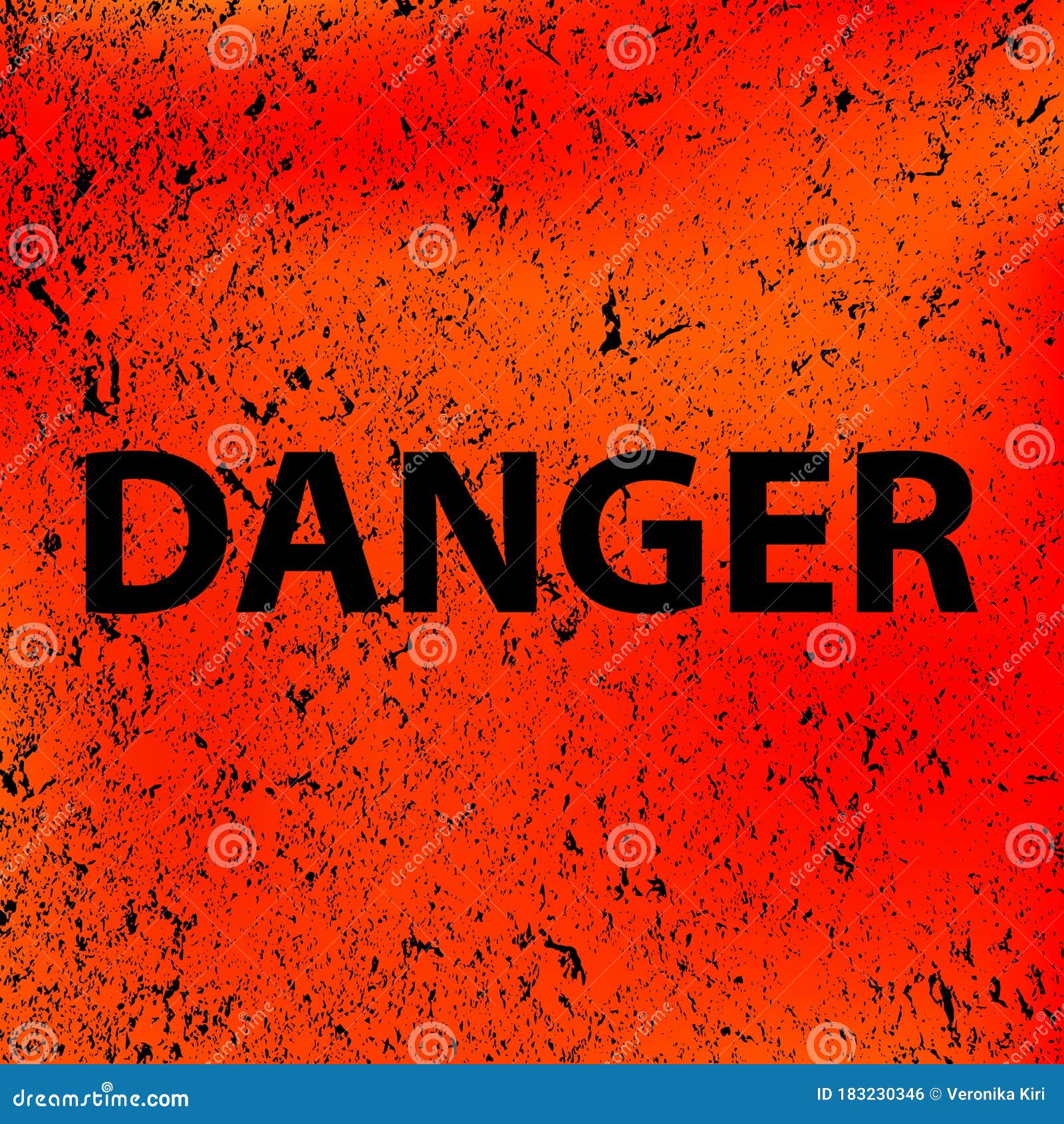 Danger Text. Marble Colored Wall.Vector Illustration. Abstract Stone ...