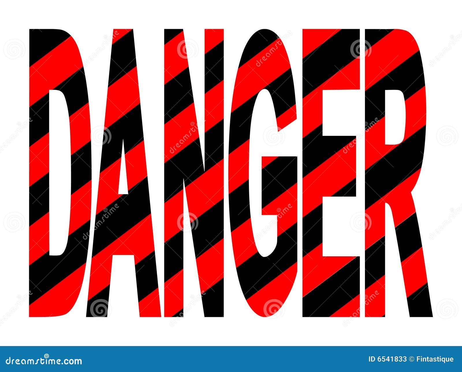 Danger text with stripes stock vector. Illustration of danger - 6541833