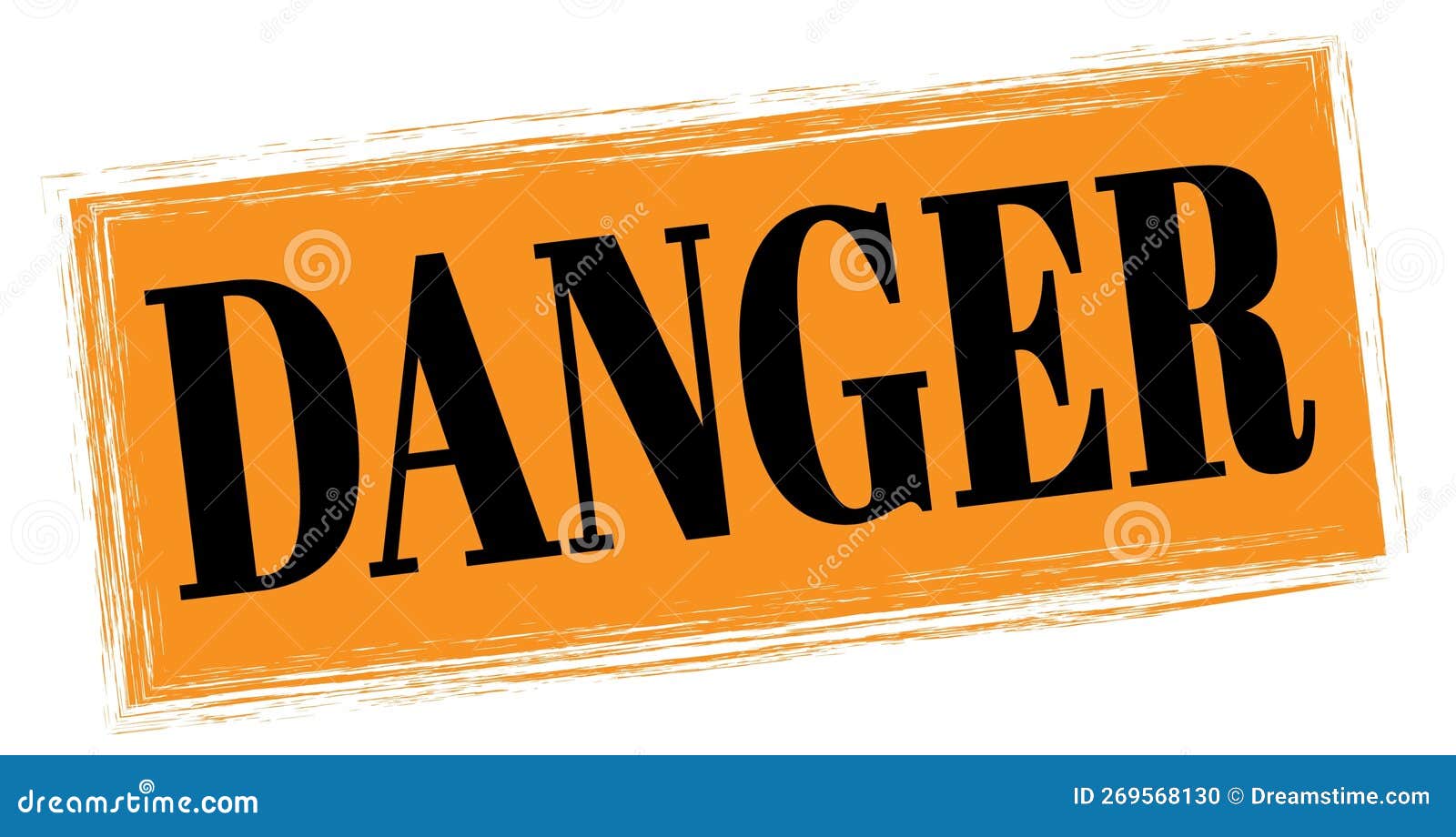 DANGER Text Written on Orange-black Stamp Sign Stock Illustration ...