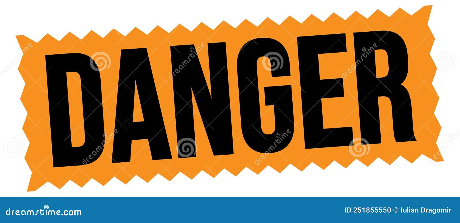 DANGER Text Written on Orange-black Stamp Sign Stock Illustration ...
