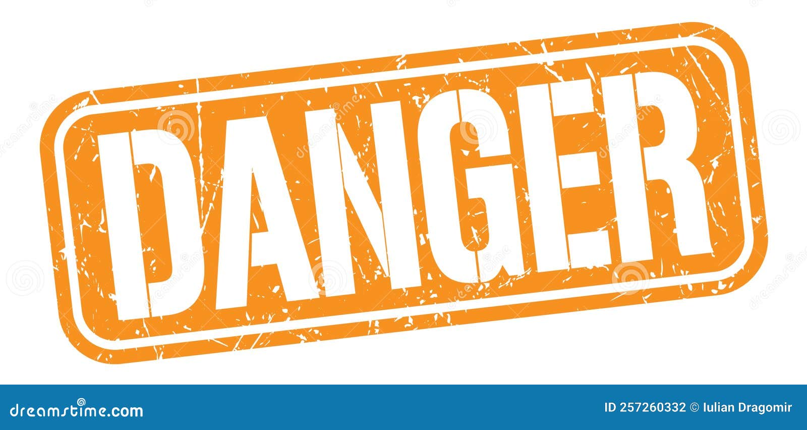 DANGER Text Written on Orange Stamp Sign Stock Illustration ...