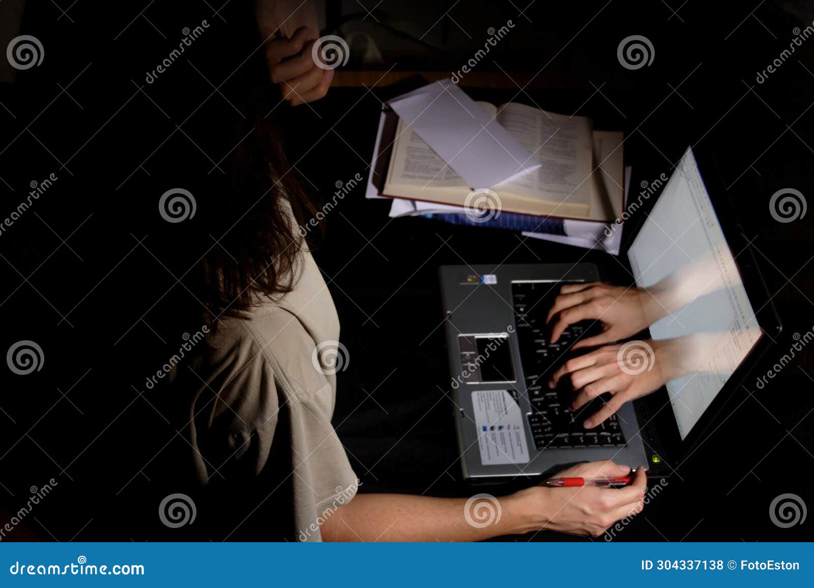 Danger and it Threats in WIFI Computer Networks. Man at the Computer ...