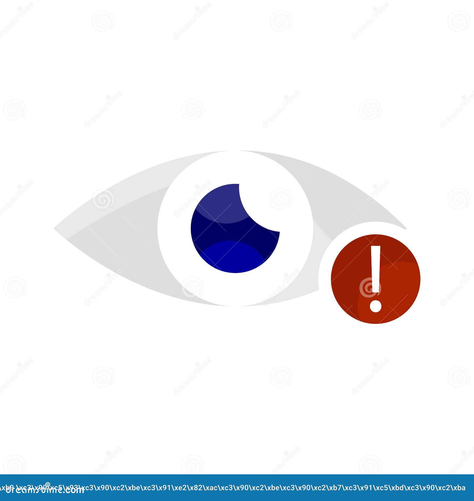 Danger To Sight Icon, Warning Concept, Vector Illustration Stock Vector ...