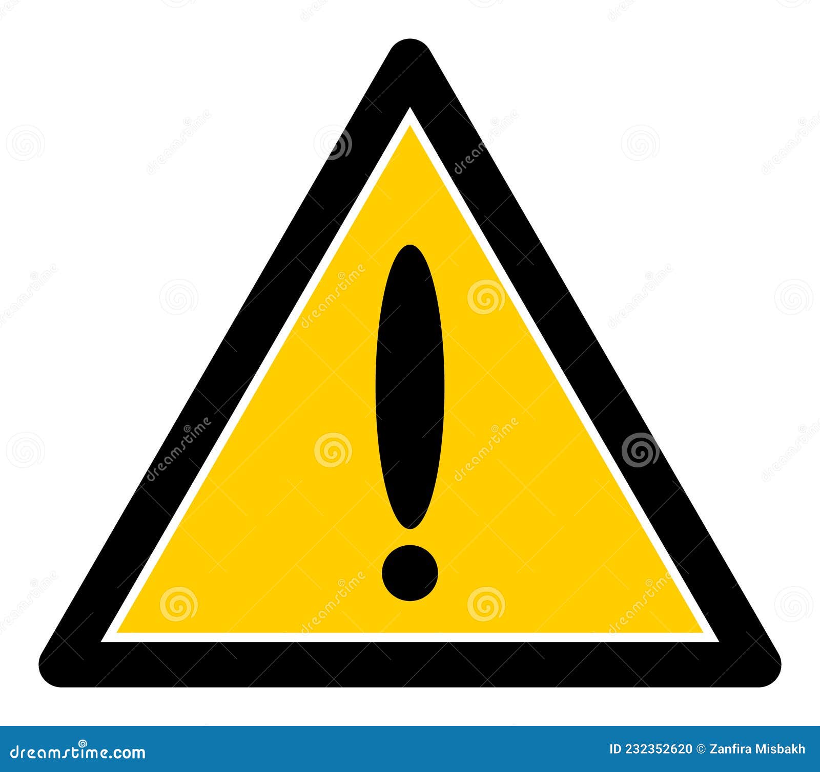 Danger Triangle Vector Icon Illustration Stock Vector - Illustration of ...
