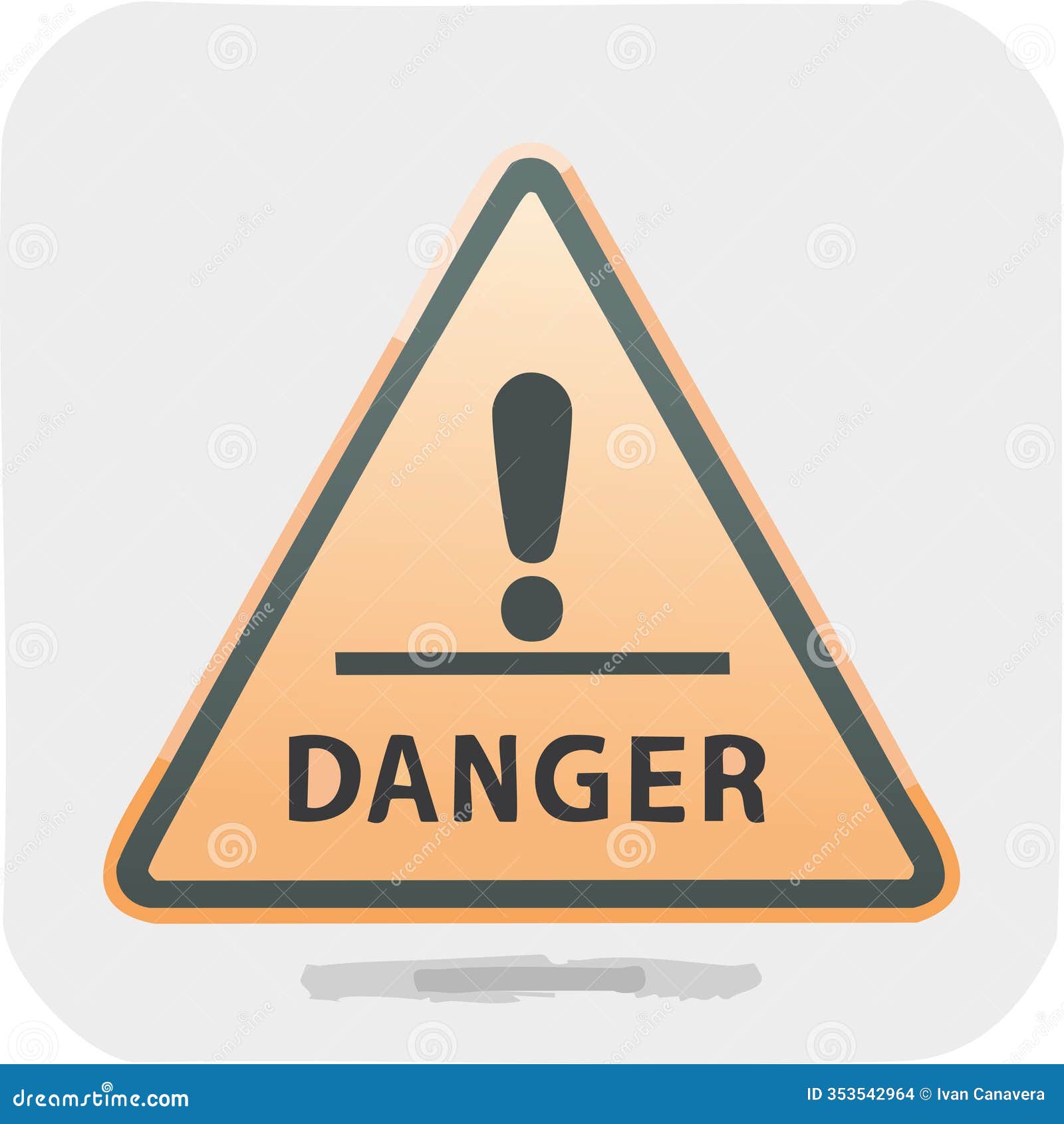 Danger Triangular Warning Sign with a Bold Exclamation Stock ...