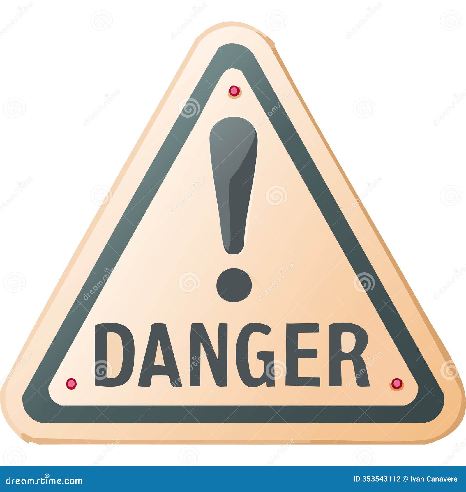 Danger Triangular Warning Sign with a Bold Exclamation Stock ...