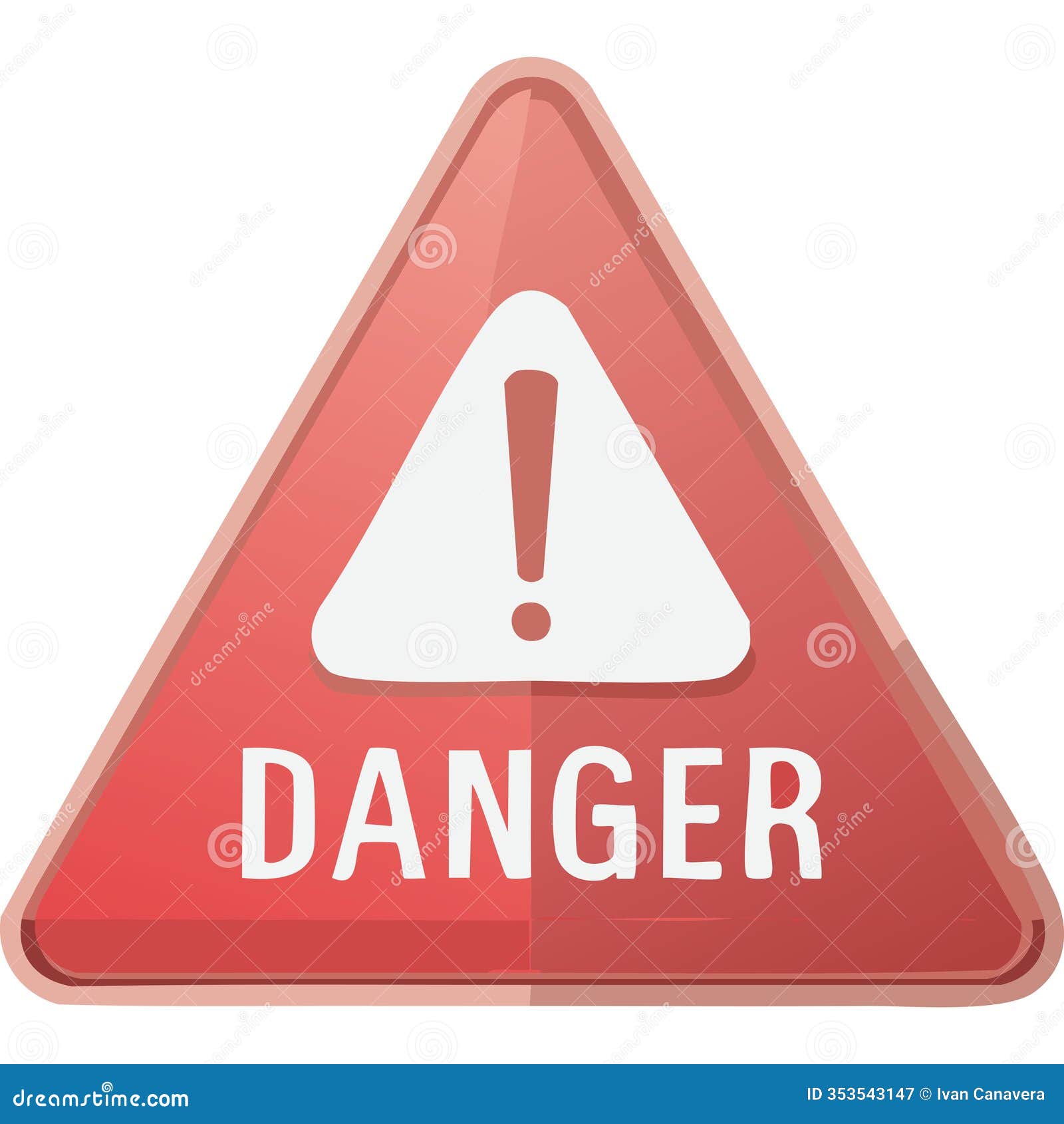 Danger Triangular Warning Sign with a Bold Exclamation Stock ...