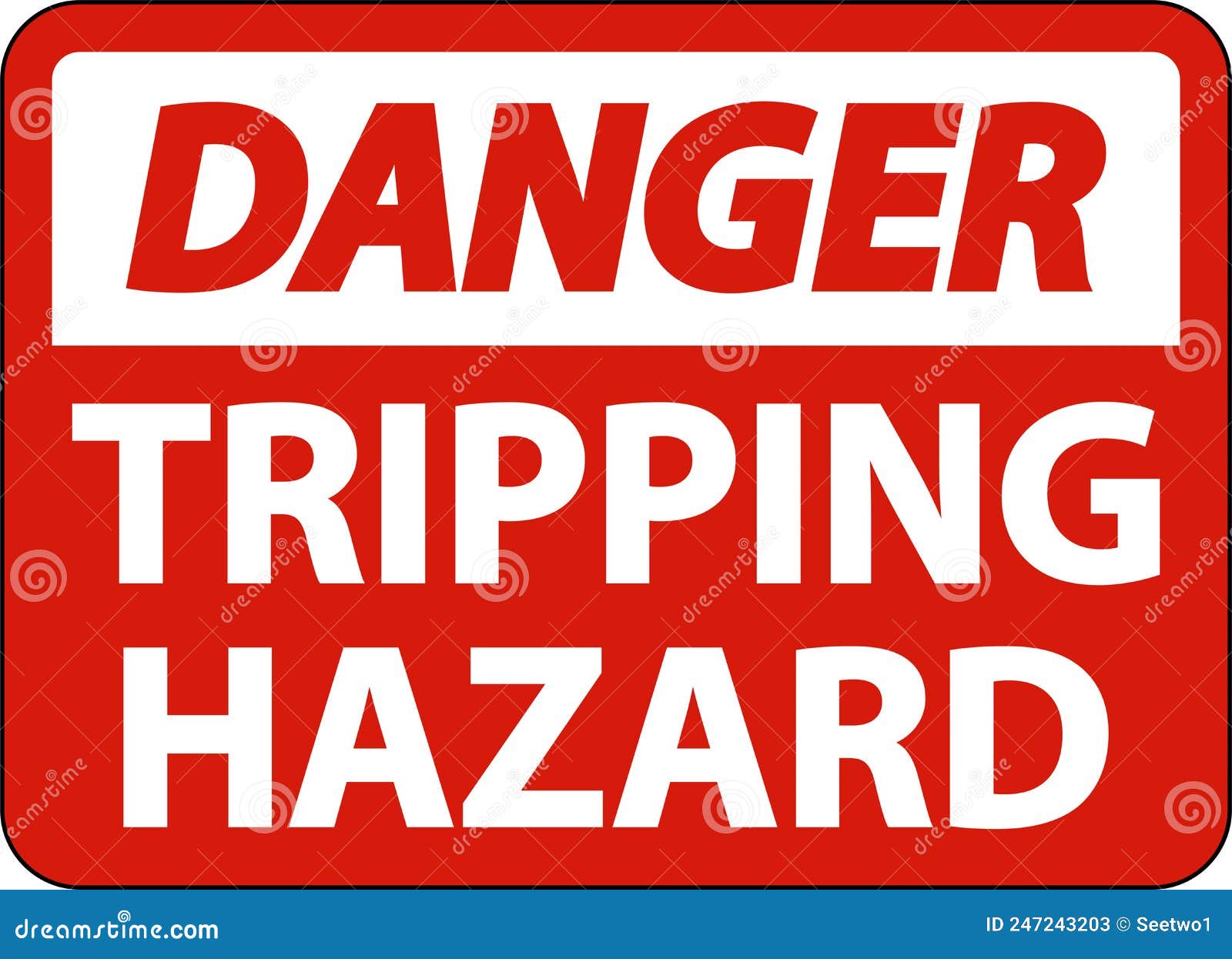 Danger Tripping Hazard Vector Illustration | CartoonDealer.com #119872142