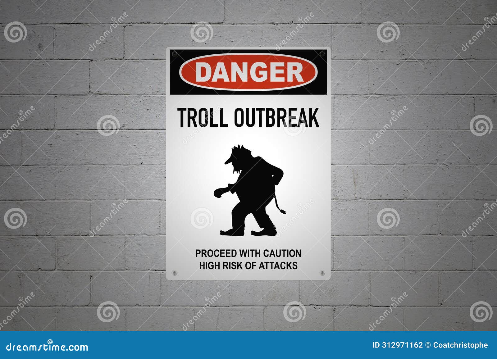 Danger - Troll outbreak stock photo. Image of cyberbullying - 312971162