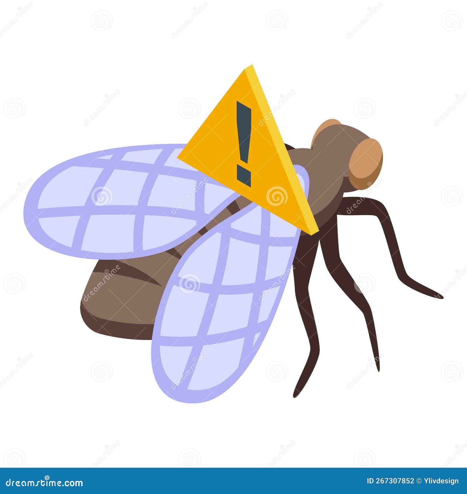 Danger Tsetse Icon Isometric Vector. Pest Insect Stock Vector ...