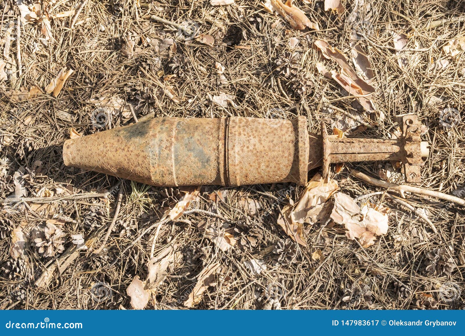 Danger - Unexploded Rust Bomb Stock Image - Image of battle, ammo ...