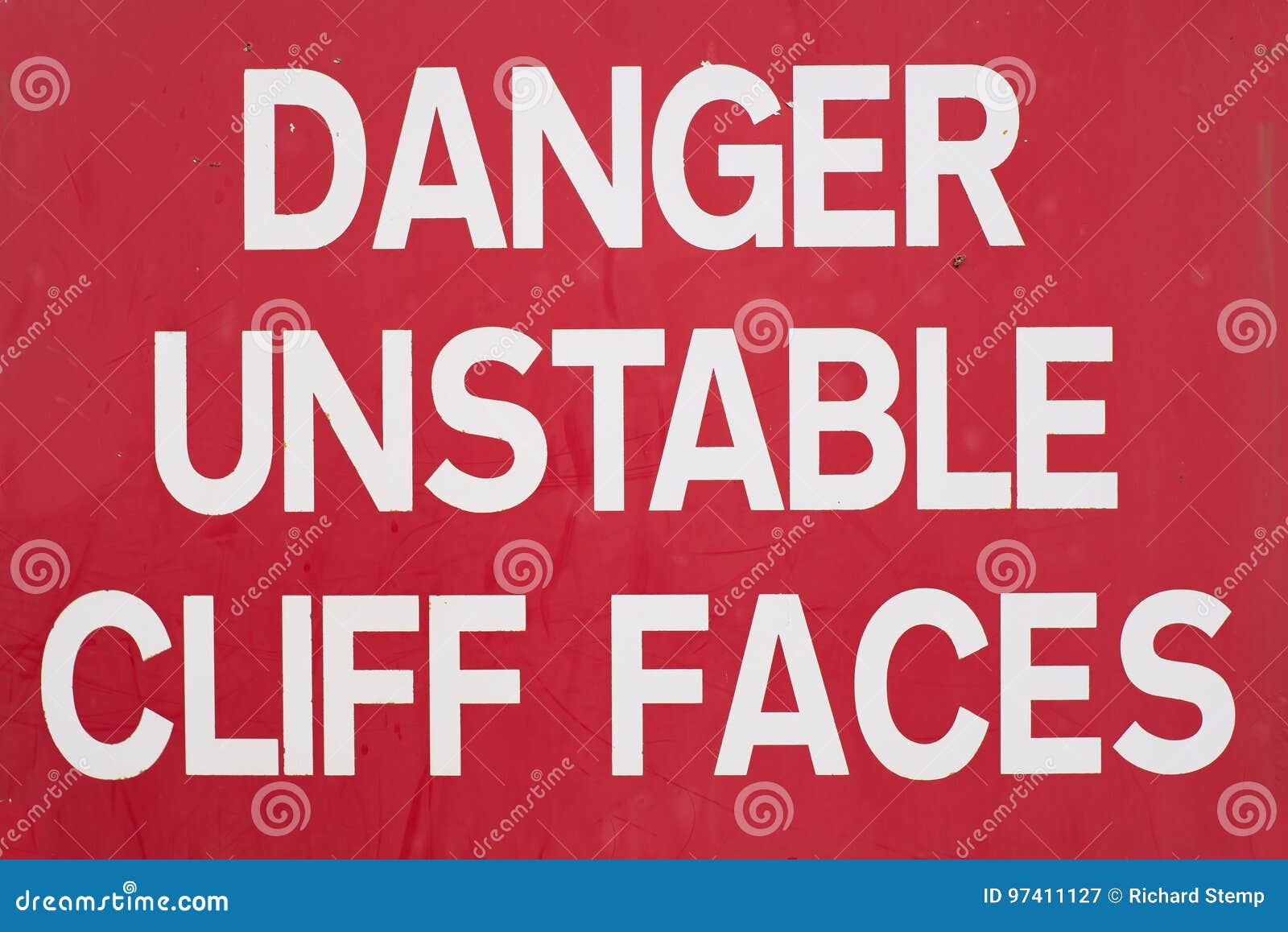 Danger Cliff Edge Warning Sign Vector Illustration | CartoonDealer.com ...
